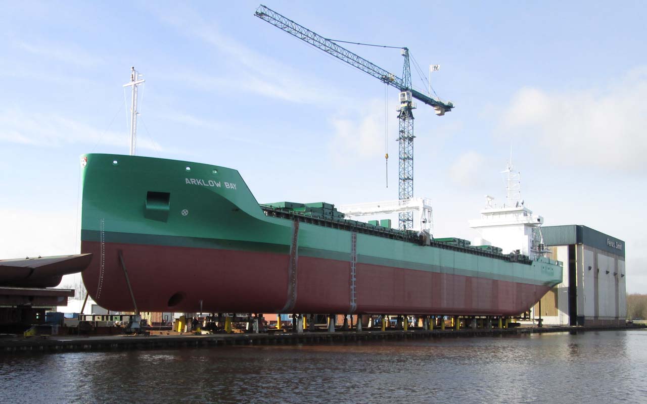 Launching Nb. 410 'Arklow Bay' - Shipyard Ferus Smit