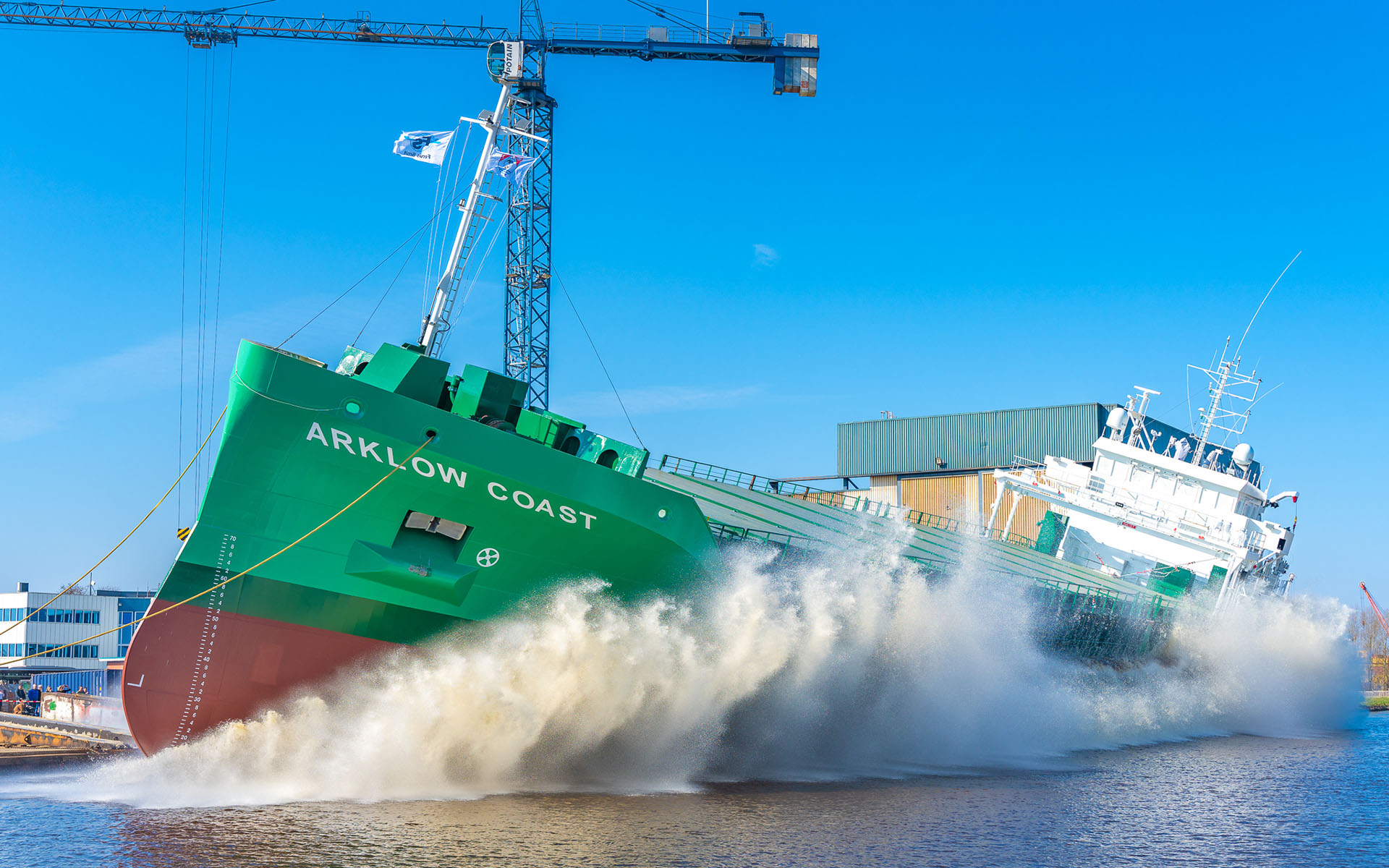 Nb. 431 ‘Arklow Coast’ successfully launched - Shipyard Ferus Smit